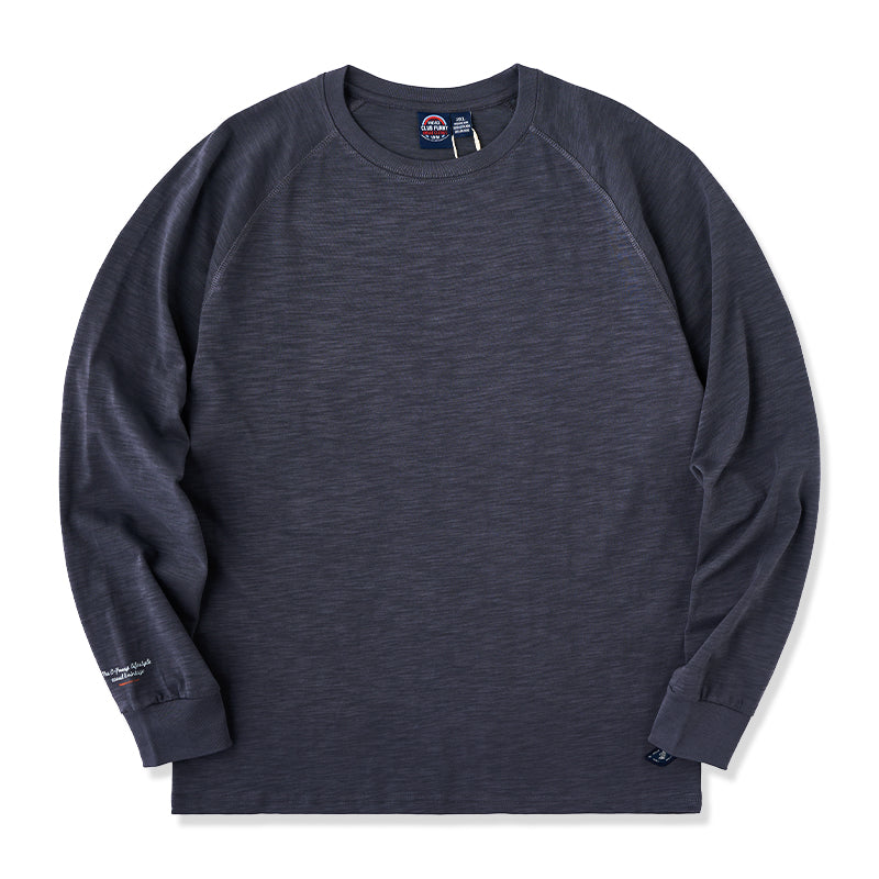 無地4色 230gスラブコットンラグランロングスリーブTシャツ – Karakubuy