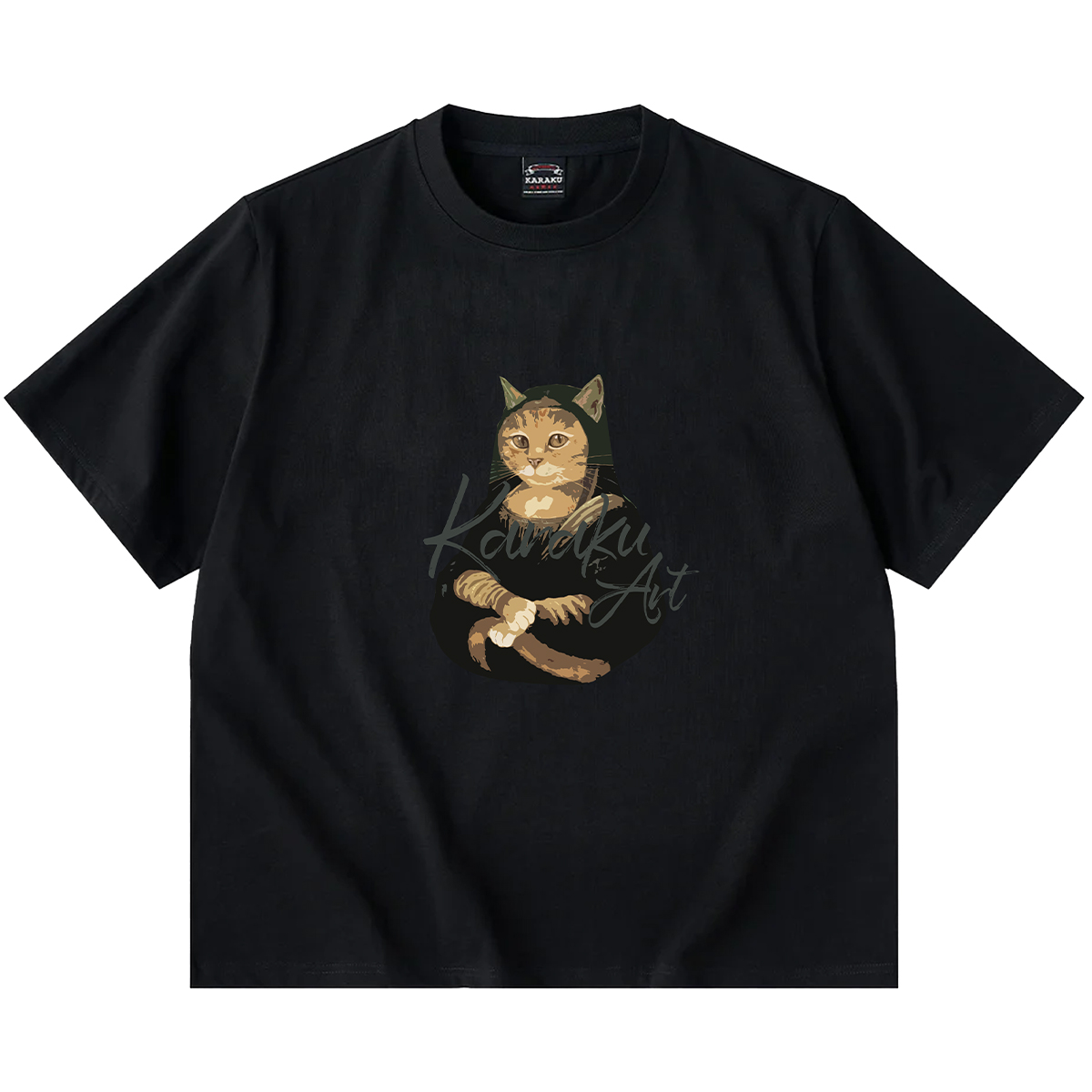 【予約】「KaraKu Art・モニャリザ」油絵風コットンTシャツ – Karakubuy