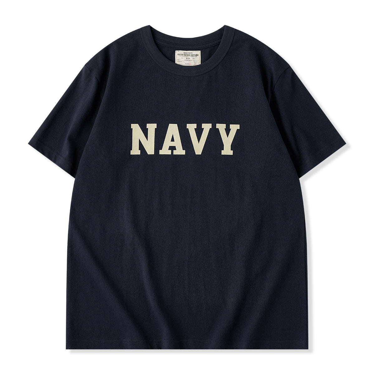 275gヘビーウェイト 「NAVY」プリントコットンTee – Karakubuy