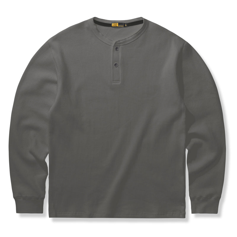 ヘビーウェイト ワッフルヘンリーネックロンT – Karakubuy