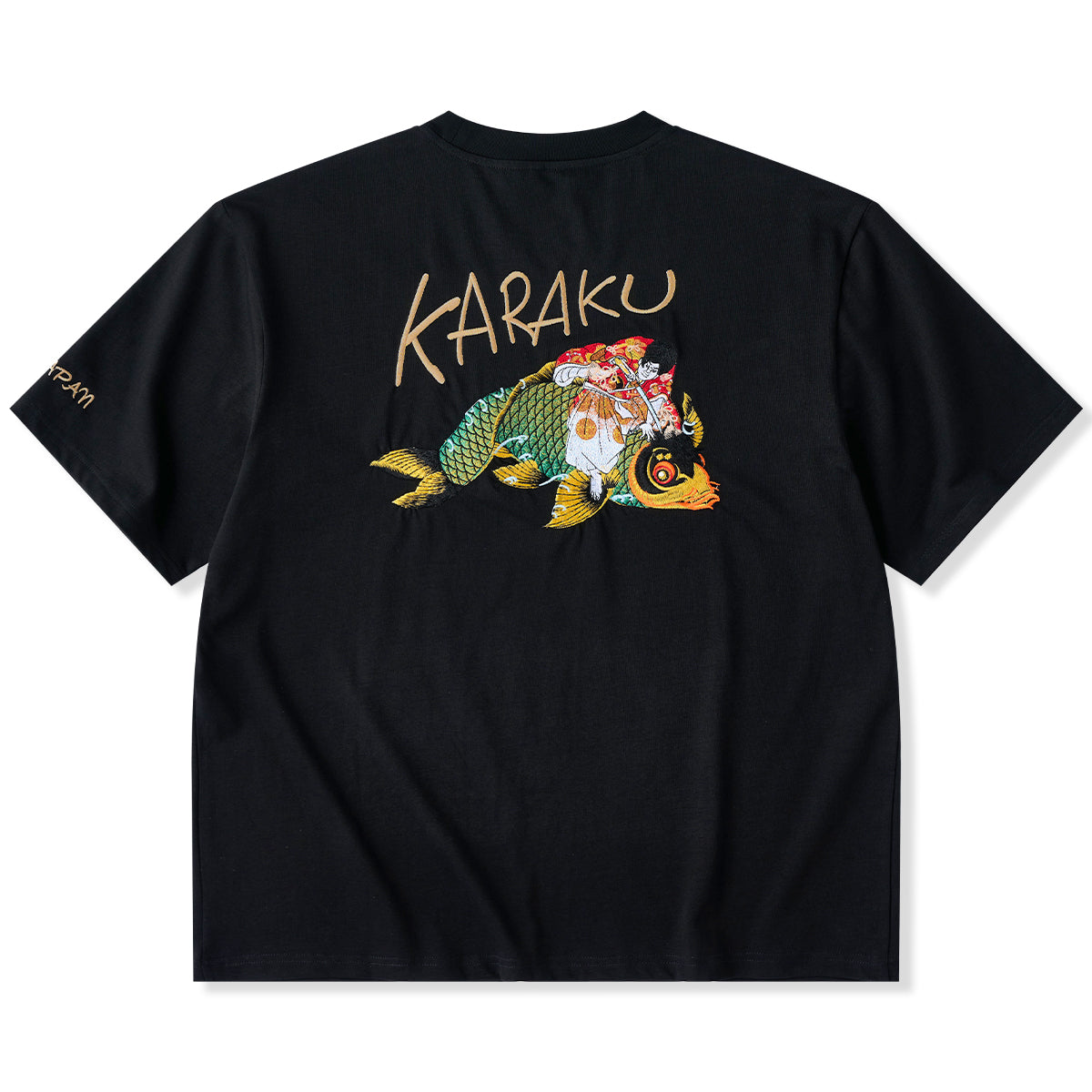 魚屋北渓「鬼若丸の鯉退治」バック刺繍入りコットンTee – Karakubuy