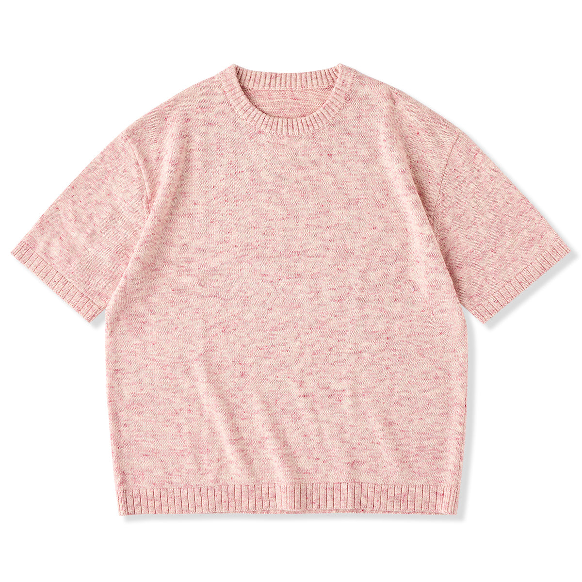 MACHO PINK メランジニットクルーネックTシャツ – Karakubuy