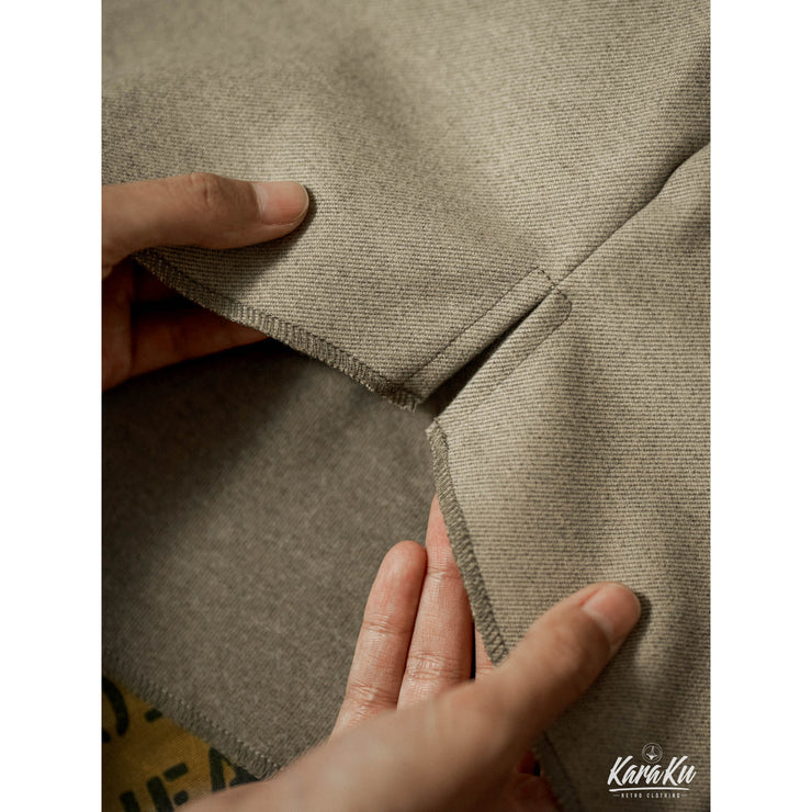 微起毛 袖配色切り替えニットスウェット – Karakubuy