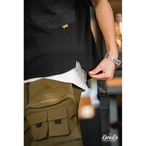 Gorpcore 異素材ポケットパッチワーク マウンテンTシャツ – Karakubuy